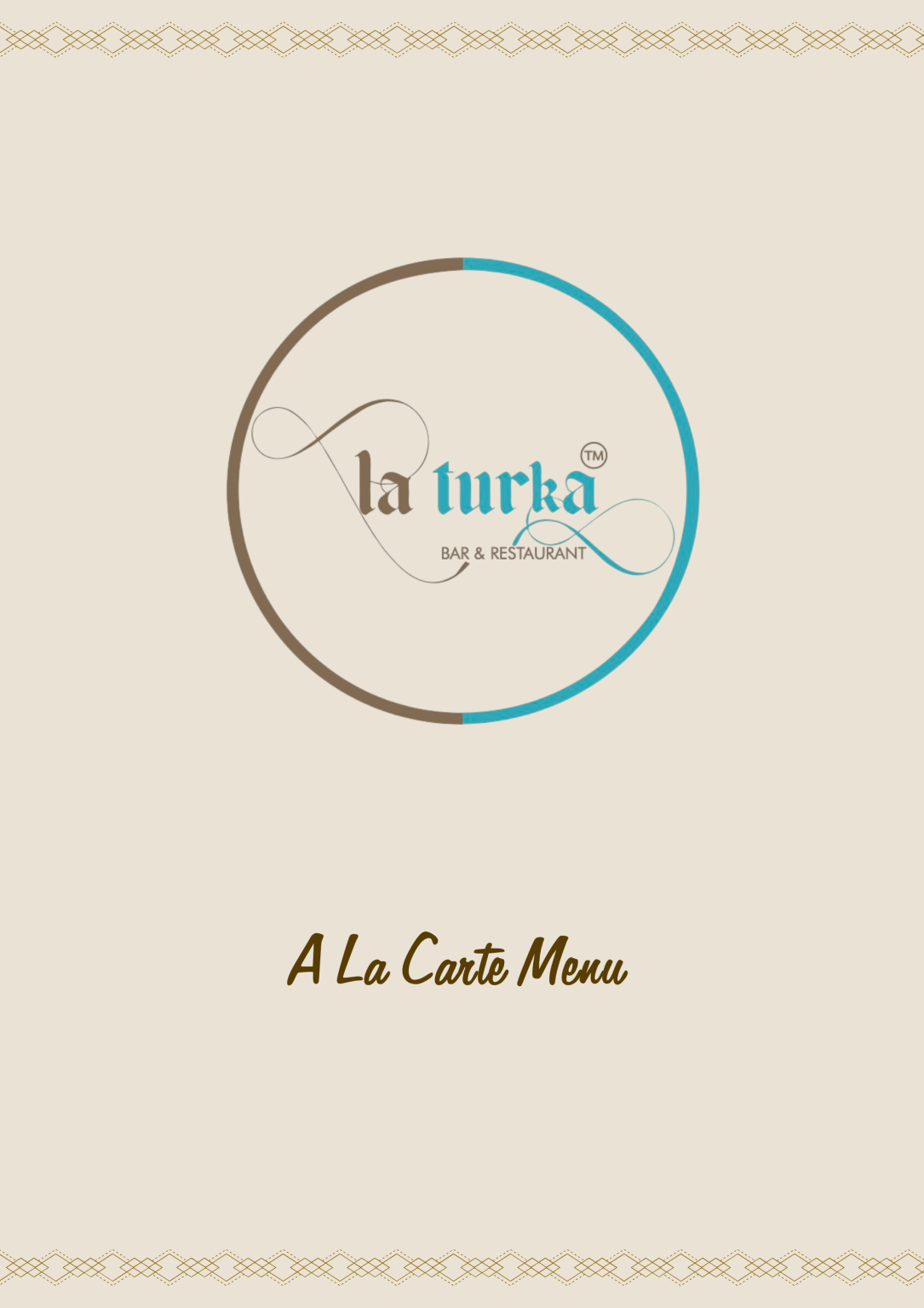 A La Carte Menu – La Turka Bistro